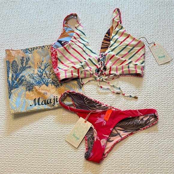 Maaji | Swim | Maaji Swim 4way Convertible Top Reversible Xl | Poshmark